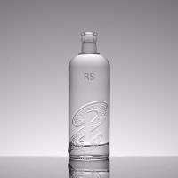 China Other Deep Process Frost High Flint Glass Material Brandy Glass Bottle 750ml/1000ml/1L for sale