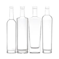 China 200ml 375ml 500ml 700ml 750ml 1000ml Super Flint Glass Whiskey Gin Bottle for Liquor for sale