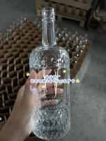 China Base Material Crystal Glass 500ml 700ml Empty Vodka Wine Bottle with Corks for sale