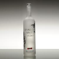 China Glass Body Empty Cylinder Spirit 750ml Whisky Vodka Liquor Bottle Frosting 700ml 500ml for sale
