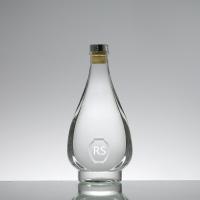 China Decal Surface Handling 750ml Clear Tall Glass Bottles for Wine Limoncello Liquor for sale