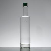 China Decal Surface Handling 750ml Clear Tall Glass Bottles for Wine Limoncello Liquor for sale