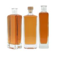 China Super Flint Glass Material Base 750ml Clear Glass Whiskey Bottle for Liquor for sale