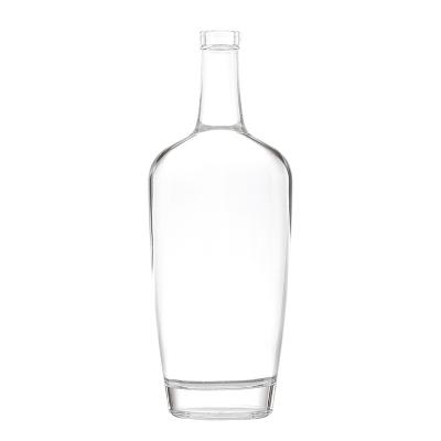 China Super Flint Glass Empty Bottle for Oil Blue Square Whisky 1000ml Flask 375ml Wine Bottle for sale
