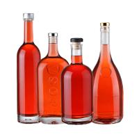 China Freely Sealing Type 500ml 750ml Transparent Empty Whiskey Spirits Glass Bottles for Liquor for sale