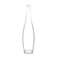 China Super Flint Glass Empty Bottle for Oil Blue Square Whisky 1000ml Flask 375ml Wine Bottle for sale