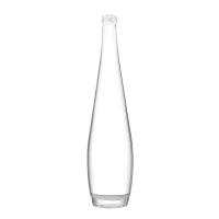 China Super Flint Glass Empty Bottle for Oil Blue Square Whisky 1000ml Flask 375ml Wine Bottle for sale