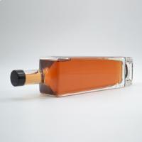 China High Flint Glass Material 500ml Clear Empty White Vodka Glass Bottle with Cork 750ml for sale