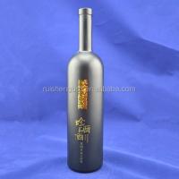 China Private laber 750ml Black Glass Wine Bottles for wine/oil/whisky in Carton Packaging for sale