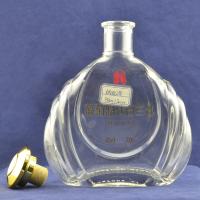 China Super Flint Material High Transparent XO Glass Bottle with Wooden Cap and Cork Seal for sale