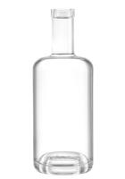 China Customer Logo Printing 750ml Clear Frosted Glass Bottles for Liquor Alcohol Whiskey Gin Vodka for sale