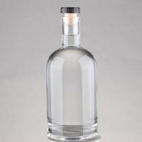 China Crystal White 500ml 700ml 750ml Super Flint Glass Empty Rum Clear Liquor Bottle Designer for sale