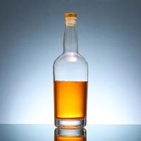 China Screen Printing Round 500ml Frosted Glass Bottle for Spirit Champagne Beverage Tequila for sale