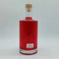 China Fancy Clear Glass Bottle for Whiskey Custom Logo Round Shape 750ml Glass Liquor Bottles for sale