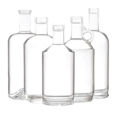 China 500ml 700ml 750ml 1000ml Glass Hot Stamping Liquor Bottles for Whiskey Brandy Rum Gin for sale