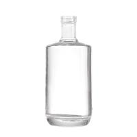 China 500ml 700ml 750ml 1000ml Glass Hot Stamping Liquor Bottles for Whiskey Brandy Rum Gin for sale