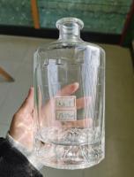 China 500ml 700ml 750ml 1000ml Glass Hot Stamping Liquor Bottles for Whiskey Brandy Rum Gin for sale