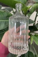 China Customized Shape Super Flint Glass Collar 250ml Hot Sauce 500ml Vodka 700ml Glass Liquor Bottles for sale