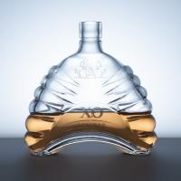 China 1 Litre Whiskey Glass Vodka Bottle Empty Spirit Bottle 375ml 500ml 750ml with Cork Lid for sale