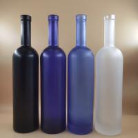 China Matte Black Gin Honey Alcoholic Beverage Champagne Bottle Glass 250ml 375ml 1000ml for sale