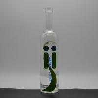 China White Olive Oil Tequila Whiskey Alcohol V-Shaped Vodka Liqueur Bottle with Screw Cap for sale