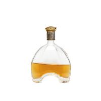 China Super Flint Customized Colorful Electroplated Blue Glass Tequila Vodka Liquor Bottle 1L for sale