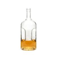 China Super Flint Customized Colorful Electroplated Blue Glass Tequila Vodka Liquor Bottle 1L for sale