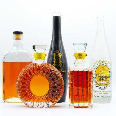 China Produced 500ml Super Flint Glass Bottle for 375ml White Matte Square Rhum Beverage for sale