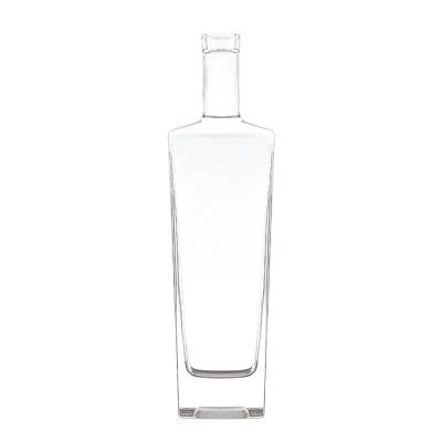 China Super Flint Custom Logo 100ml 350ml 550ml 750ml Glass Bottle for Tequila Vodka Whisky for sale