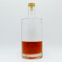 China 500ml Frosted Custom Tequila Black Spray Gun Shaped Round Glass Bottle for Industrial for sale
