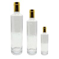 China Super Flint Glass High Class 200ml 350ml 500ml 750ml 1L Rum Vodka Brandy Liquor Bottle for sale