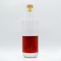 China Super Flint Glass High Class 200ml 350ml 500ml 750ml 1L Rum Vodka Brandy Liquor Bottle for sale