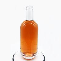 China Black Vodka Gin 250ml Empty Juice Square Glass Bottle with Custom Champagne Gold Label for sale