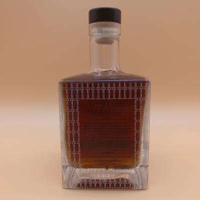 China 750ml Square Brandy XO Flint Liquor 250ml Flask Frosted Rum 375ml Champagne Glass Cylinder Bottle Cork for sale