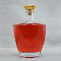 China 750ml Square Brandy XO Flint Liquor 250ml Flask Frosted Rum 375ml Champagne Glass Cylinder Bottle Cork for sale