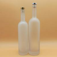 China 750ml Square Brandy XO Flint Liquor 250ml Flask Frosted Rum 375ml Champagne Glass Cylinder Bottle Cork for sale