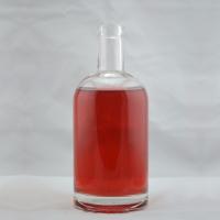 China 750ml Square Brandy XO Flint Liquor 250ml Flask Frosted Rum 375ml Champagne Glass Cylinder Bottle Cork for sale