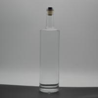 China Custom Round Shoulder Screen Printing Frosted White Glass Bottle for 750ml Alcoholic Vodka for sale
