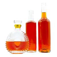 China Flint Glass 700ml Bottle for Vodka Rum Wine Tequila Spirits Alcoholic Liquor for sale