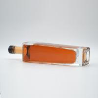 China Whiskey Vodka Liquor 750ml Empty Square Glass Bottle with Super Flint Glass Material for sale