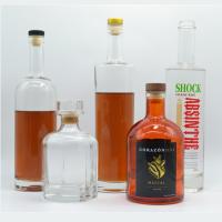 China Whiskey Vodka Liquor 750ml Empty Square Glass Bottle with Super Flint Glass Material for sale