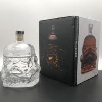 China Decal Surface Handing Custom Design 750ml Glass Bottle for Liquor Whisky Gin Vodka for sale