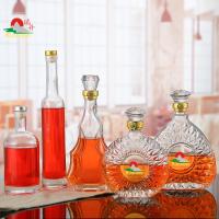 China Custom Engraved Empty Wine Spirits XO Super Flint Vodka Glass Bottles for Liquor for sale