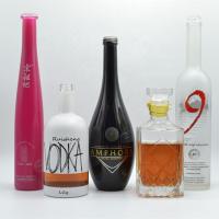 China Custom Engraved Empty Wine Spirits XO Super Flint Vodka Glass Bottles for Liquor for sale