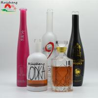 China Custom Engraved Empty Wine Spirits XO Super Flint Vodka Glass Bottles for Liquor for sale