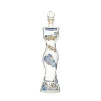 China Custom Water Vodka Brandy Crystal White Glass Bottle with Sealing Type SCREW CAP/Cork for sale