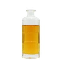 China Embossing Pattern Super Flint Glass Bottles for Tequila Vodka 750ml Square OEM Design for sale