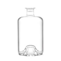 China Wood Cork Sealing Type Customized 500ml Wide Glass Bottle for Rum Tequila Vodka Brandy Oil for sale