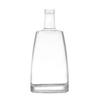 China Wood Cork Sealing Type Customized 500ml Wide Glass Bottle for Rum Tequila Vodka Brandy Oil for sale
