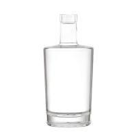 China Wood Cork Sealing Type Customized 500ml Wide Glass Bottle for Rum Tequila Vodka Brandy Oil for sale